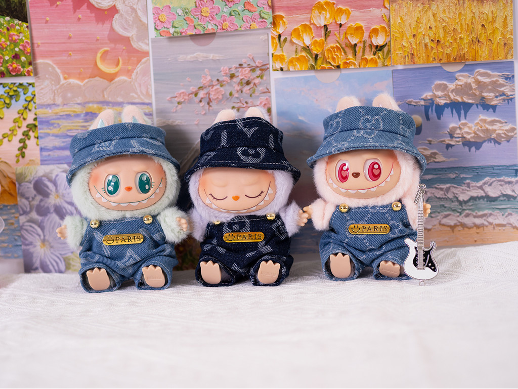 Labubu Clothing, V2 Labubu Customized High End Fisherman's Hat Denim ...