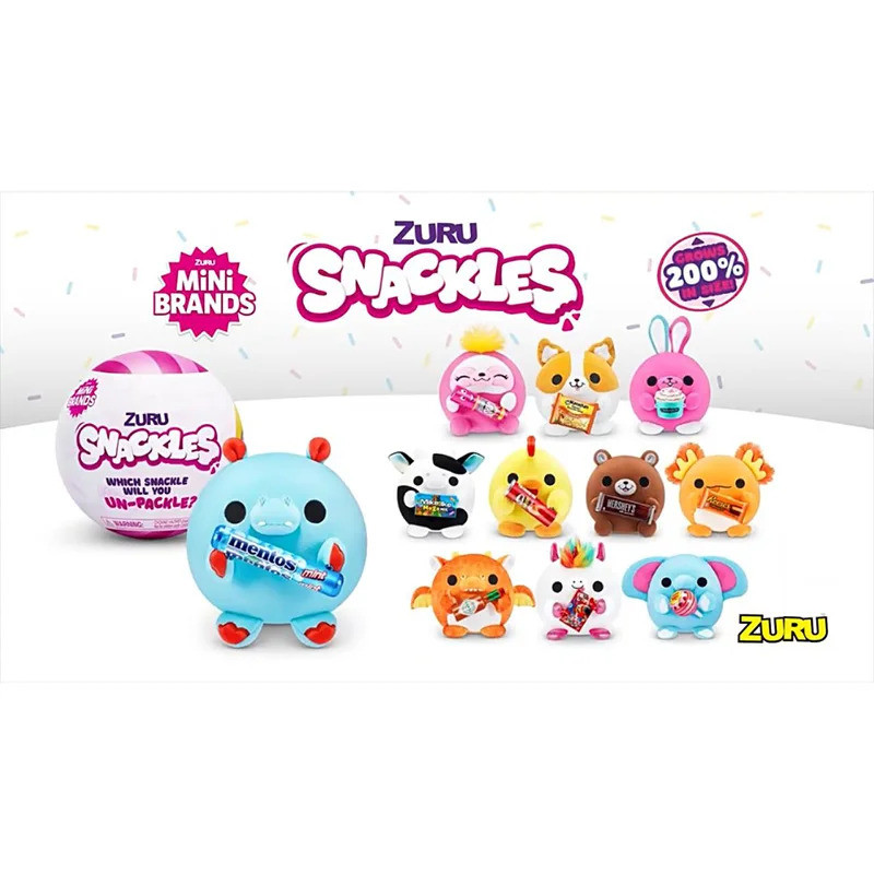 ZURU 5 Surprise Mini Brands Snackles Series 1 Mystery Surprise Capsules ...