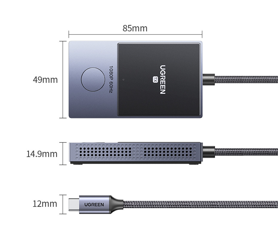 UGREEN 5G Wireless 1080P HDMI Extender 30 Meters Long Distance ...