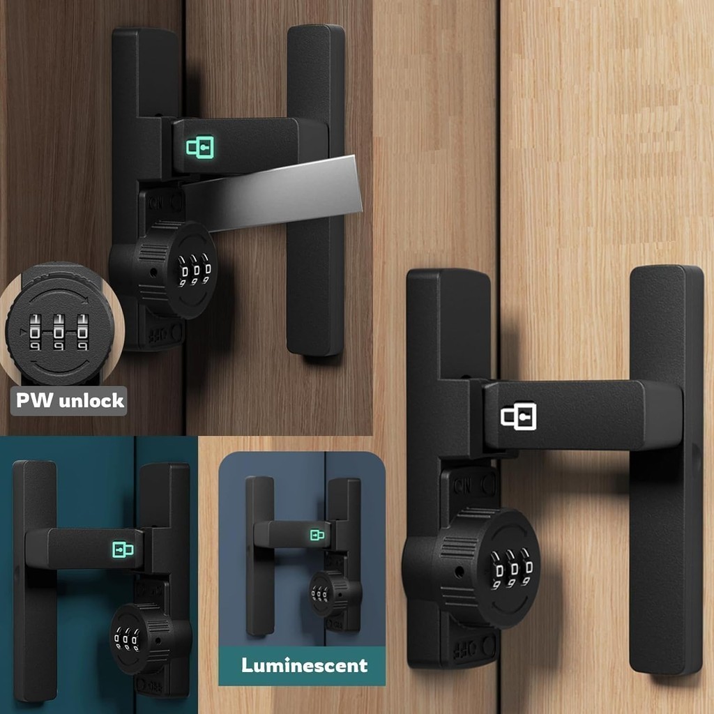 Door Latch With Code Free Punch Door Latch 90°/180° Hasp Lock For Slide ...