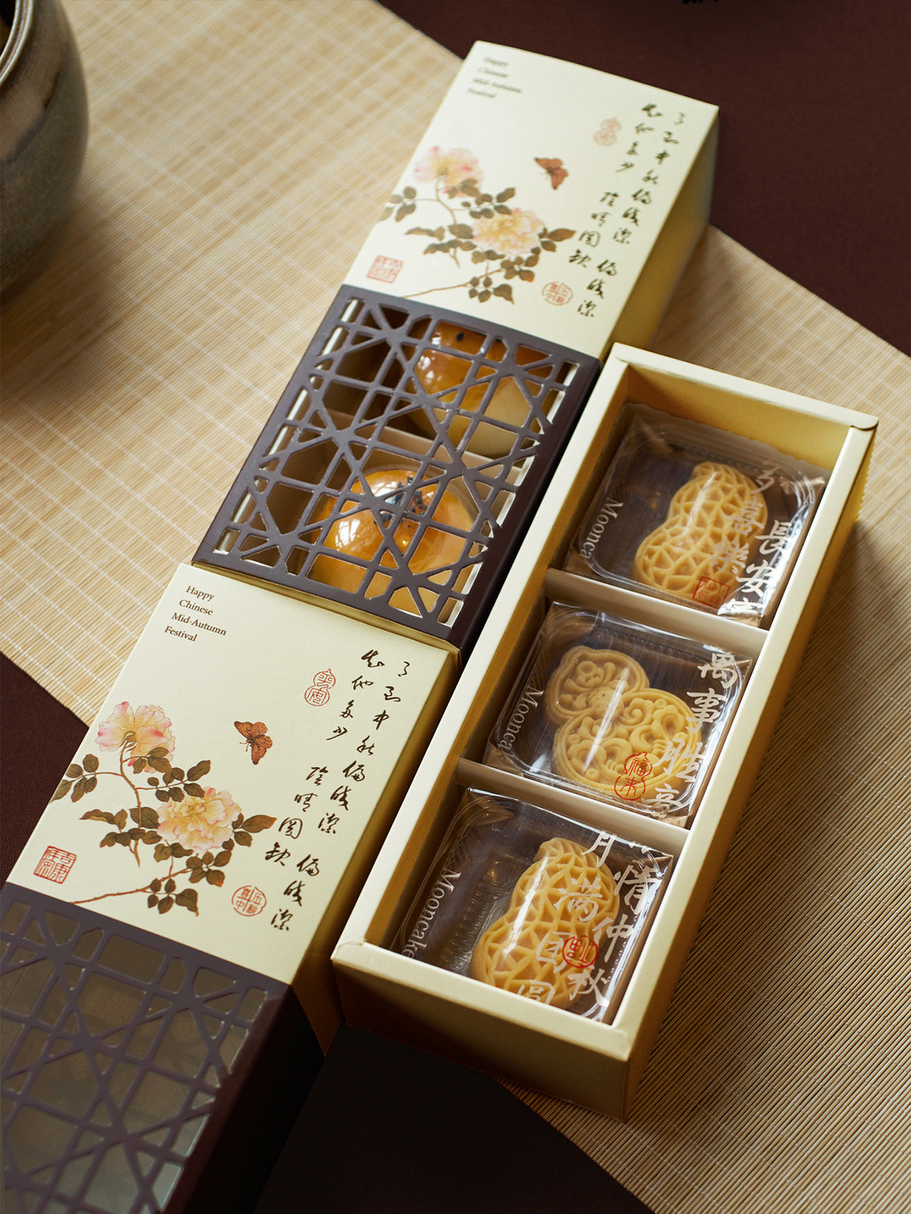 2025【3粒装 80g】Mooncake box/mooncake bag/Luxury box/mid autumn/mid autumn ...