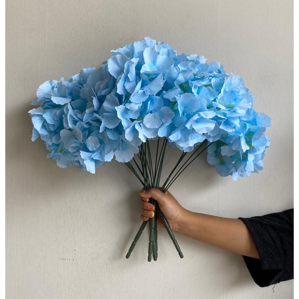 1 & 5 Head Bunga Hydrangea Murah Bunga Hiasan Pelamin Hantaran ...