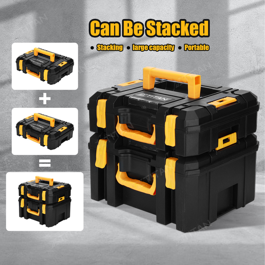 XTITAN Multipurpose Case Tool Storage Box Portable Plastic Tool Box ...