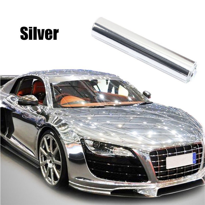 YAFEXHM 】Chrome Mirror Vinyl Wrap Car Sticker Decal Protected Self ...