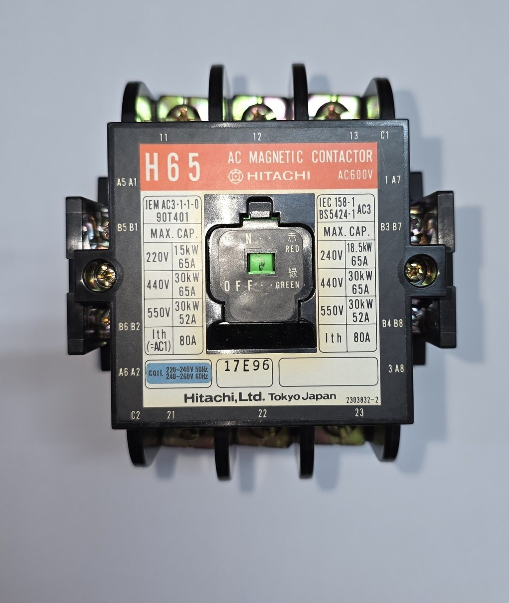 Hitachi H65 Magnetic Contactor 65A 240VAC [Made In Japan] | Shopee Malaysia