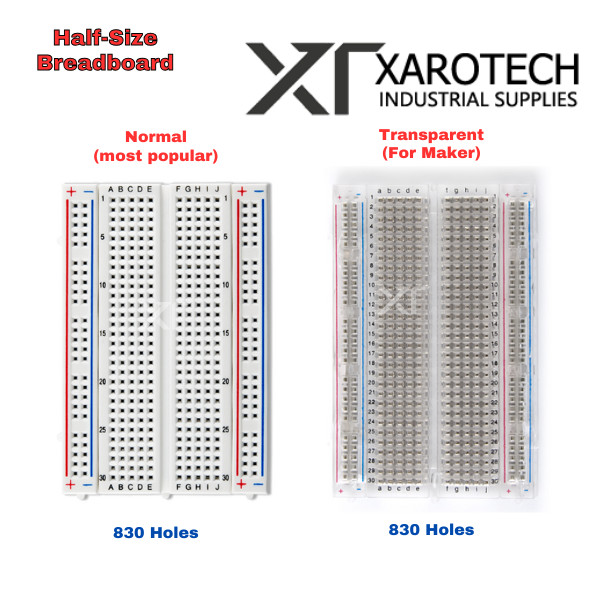 Half-Size Breadboard MB102 MB-102 400 Hole/Point Solderless Project ...