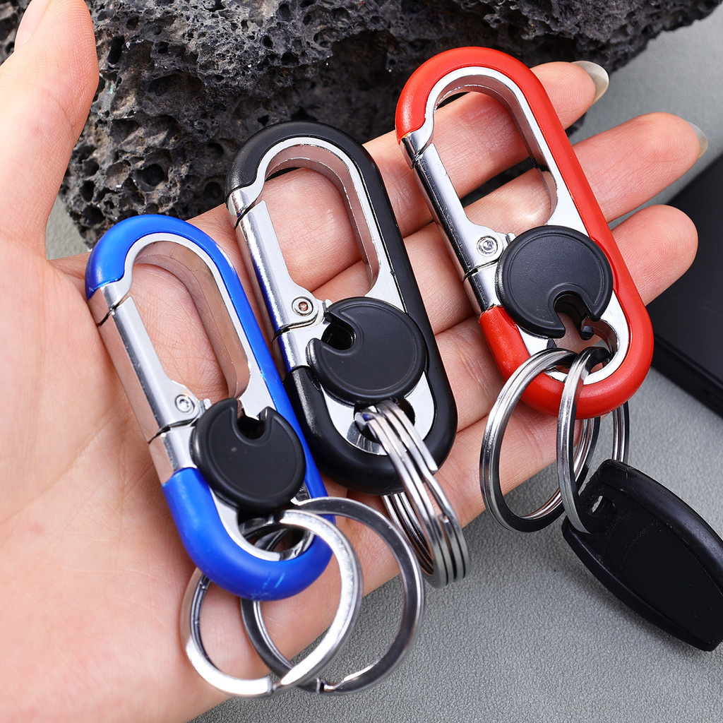 Zinc Alloy Men Keychain Hook - Double Ring Car Fishing Key Ring ...