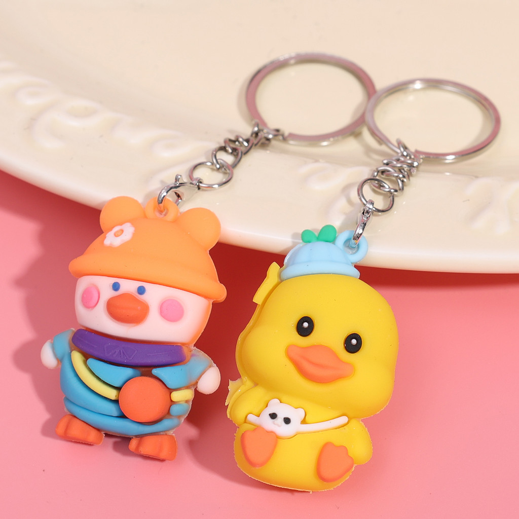 Mini Upsetduck Backpack Decoration Keychain - Cartoon Kawaii Anime ...