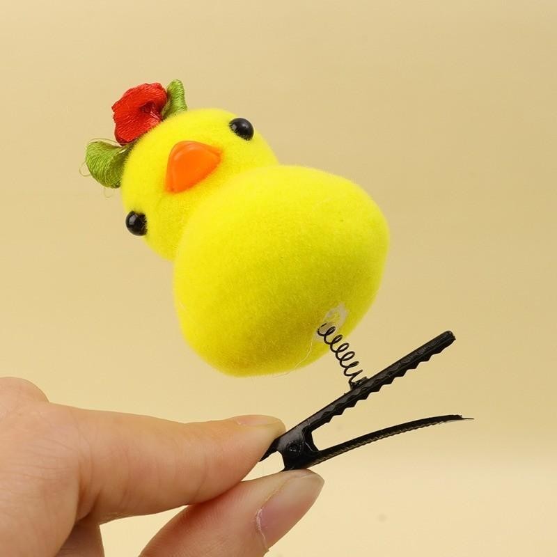 Cute Little Yellow Duck Hair Clip Bowtie Duck Hair Accessories Funny ...
