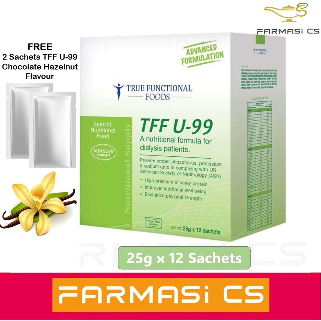 True Functional Foods TFF U-99 25g x 12 Sachets (GREEN) FREE 2 Sachets ...