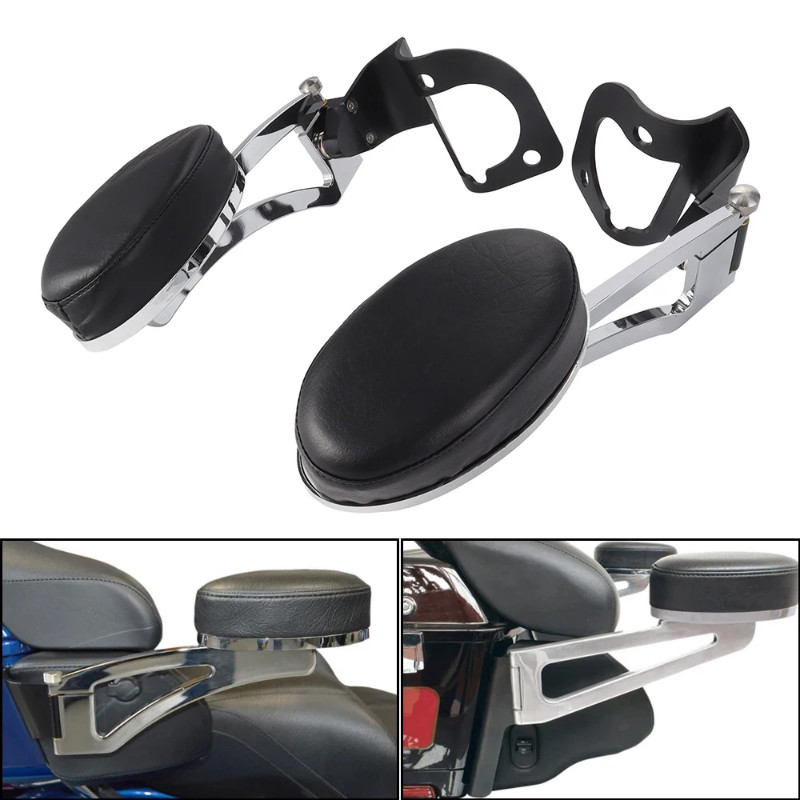 Black Motorcycle Rear Passenger Armrests Aluminum For Harley CVO ...