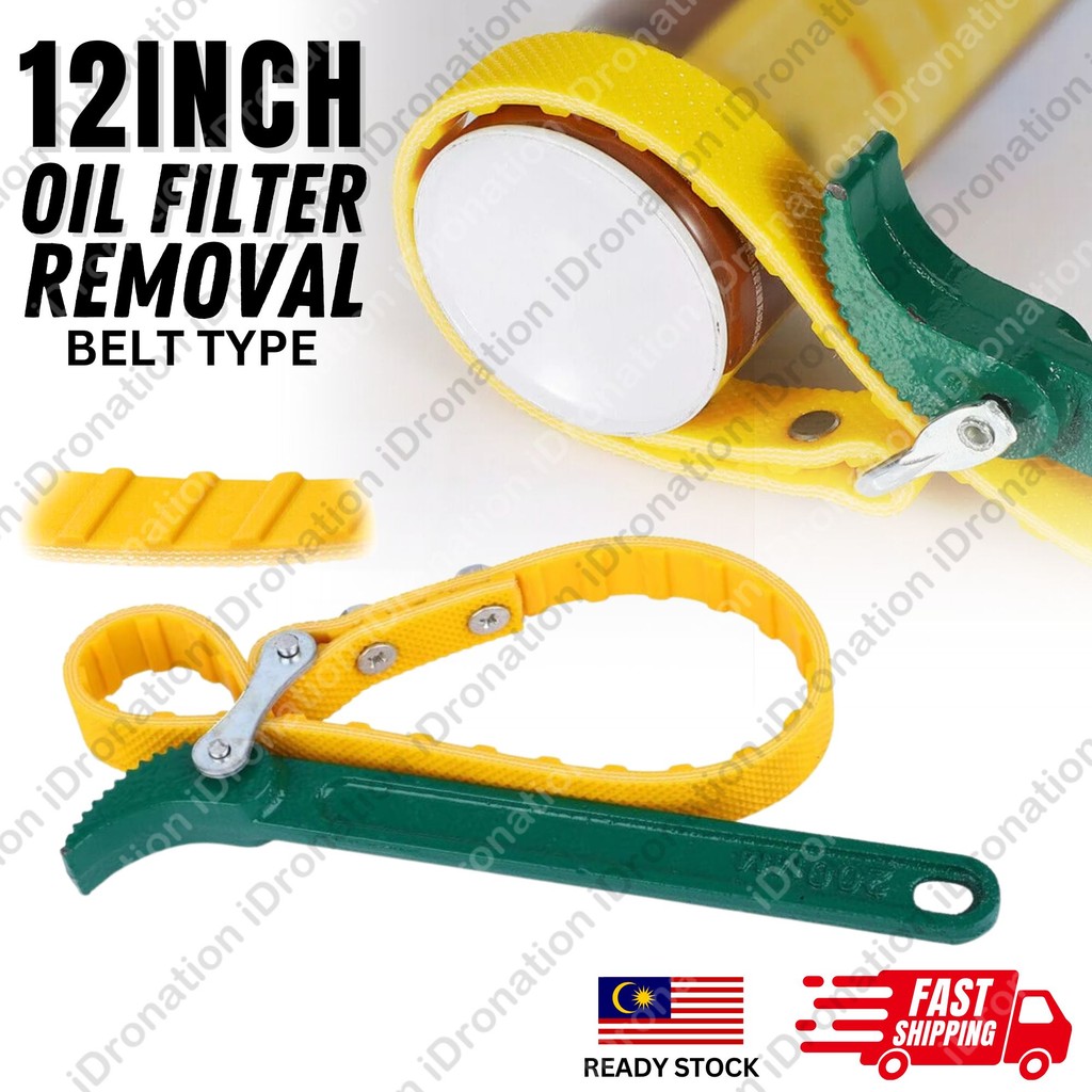 12" Oil Filter Removal Wrench Belt Strap Type Anti-skid Wrench Oil ...