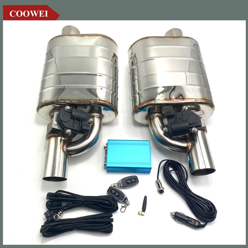 (Left/Right) 51/63/76mm Car Exhaust System Electric Valve Control ...