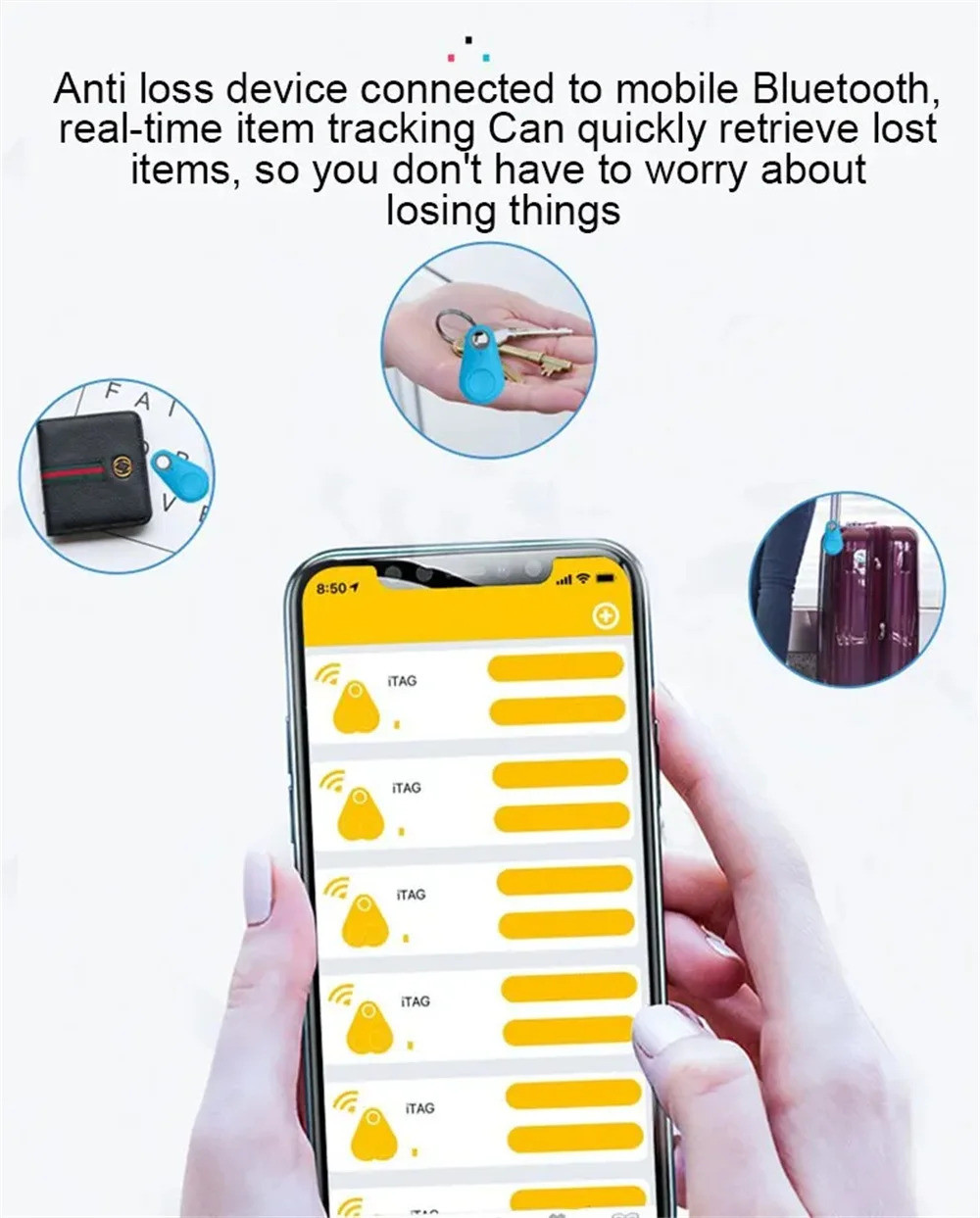 COD GPS tracker Mini smart pet Anti Lost alarm wireless child bag Key ...