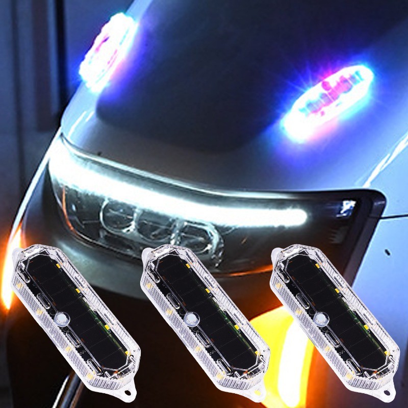 Universal Solar Night Warning Flashing LED Light - Cars Motorcycles ...
