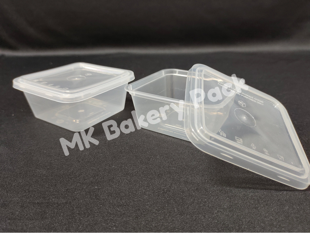 SQ250 Square Plastic Disposable Food Container (50pcs±) / Bekas Petak ...