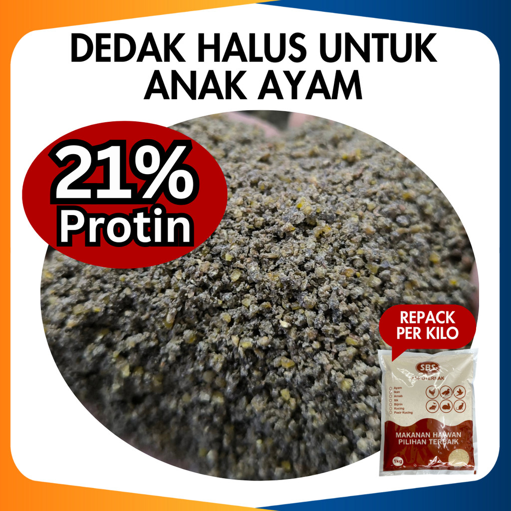 [1KG] DEDAK DEBU HALUS UNTUK ANAK AYAM | DEDAK AYAM | 21% PROTIN ...