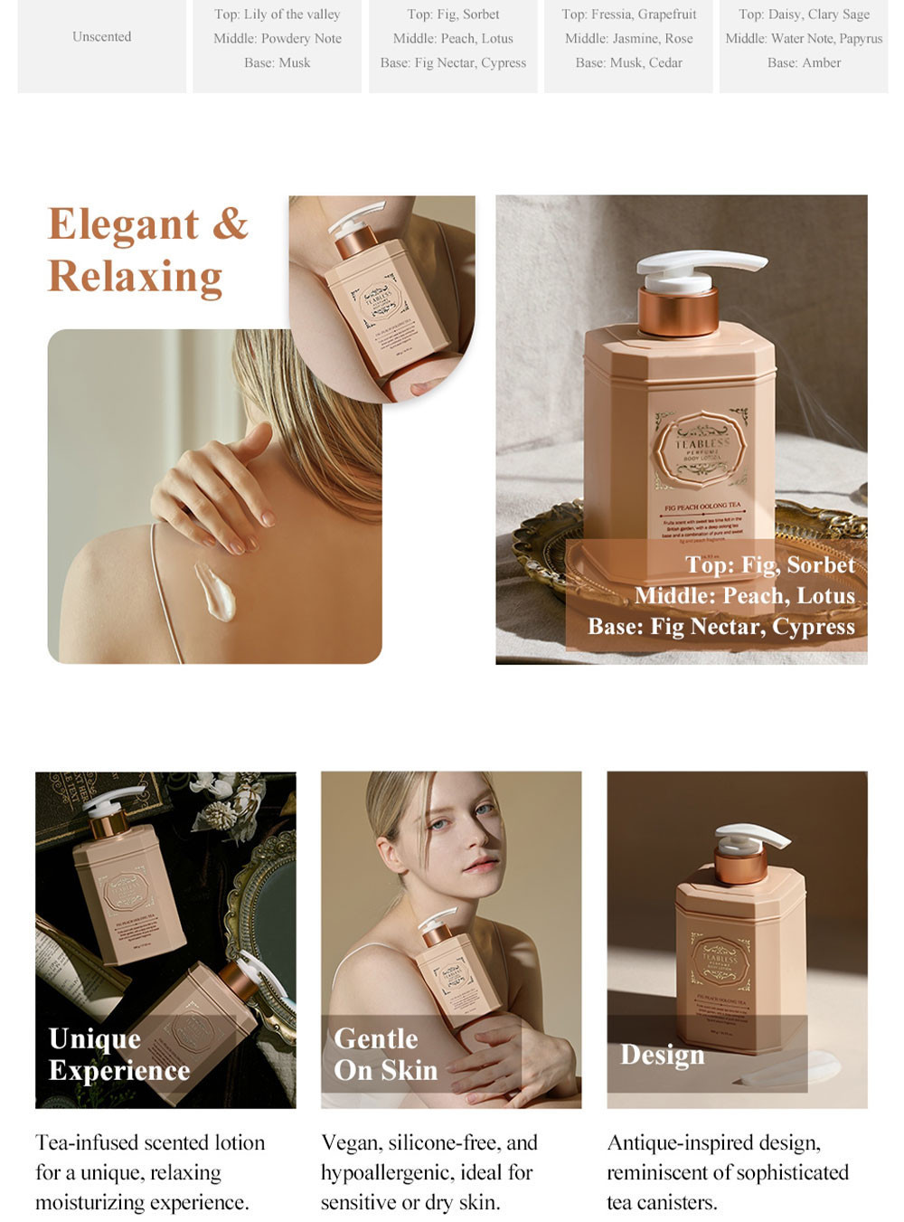 Teabless Fig Peach Oolong Tea Perfume Body Lotion (480g) | Shopee Malaysia