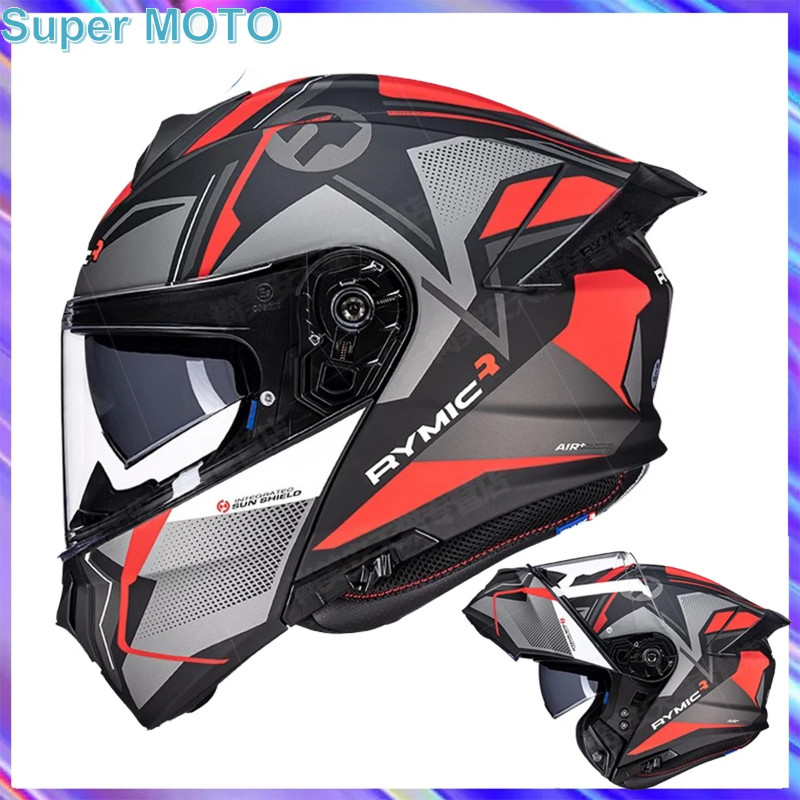 RYMIC Motorcycle Helmet Flip up Helmet Double Lens Capacete Motocross ...