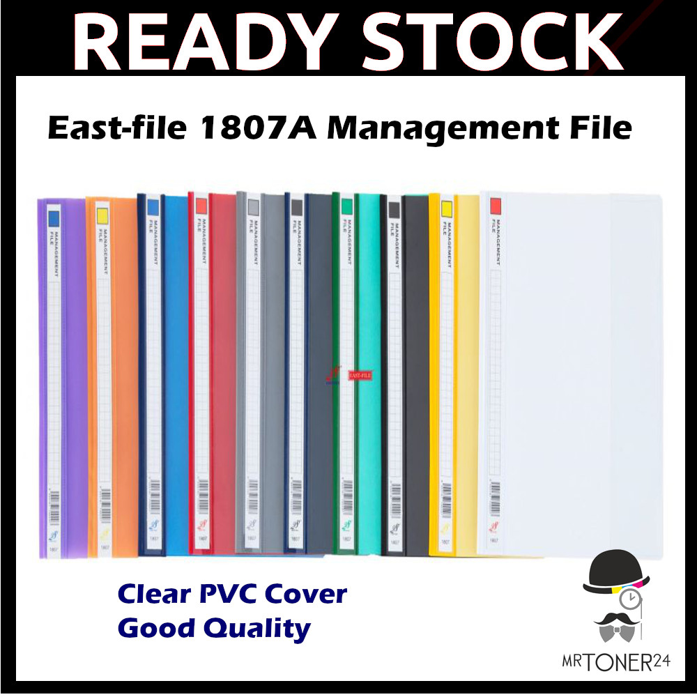 (12pcs/pack) East-File 1807 PVC Management File A4 / Clear PVC Cover ...