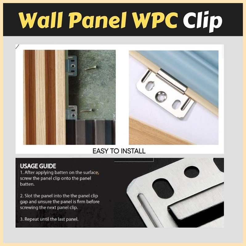 300Pcs Metal Clip Wall Clip Fluted Wall Panel For Wpc Wall Ceiling ...