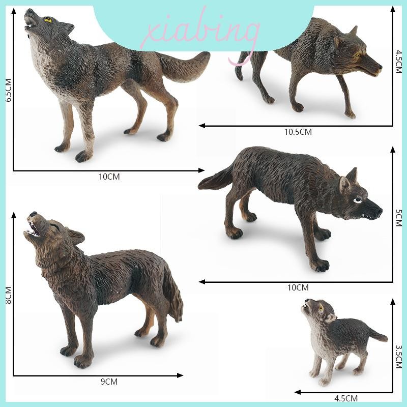 Pvc Lifelike Static Howling Wolf Model Great Enthusiasts For Wildlife ...