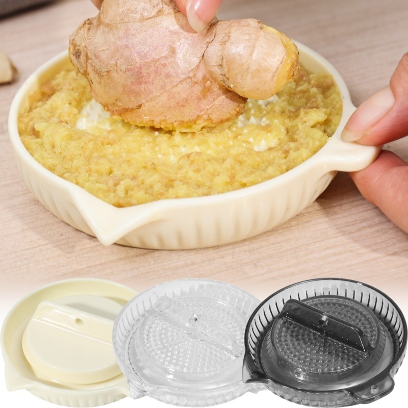 Manual Ginger Grater with Lid - Handheld Garlic Press Crusher ...