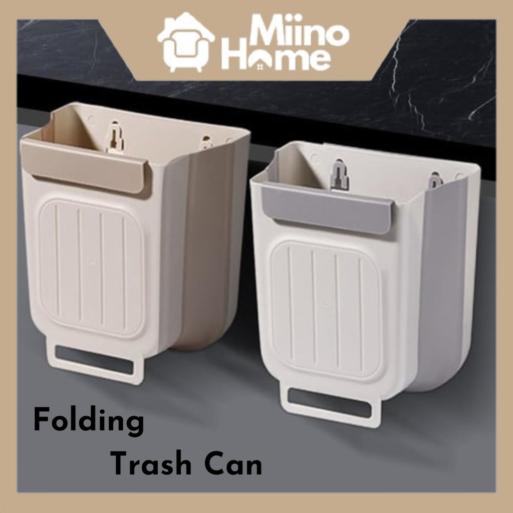 MiinoHome 6L 11L Foldable Kitchen Trash Folding Dustbin Hanging Kitchen ...