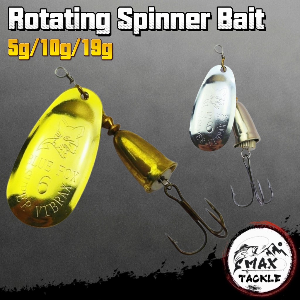 Rotating Spinner Bait 5g/10g/19g Spinning Fishing Lure Pancing Sebarau ...