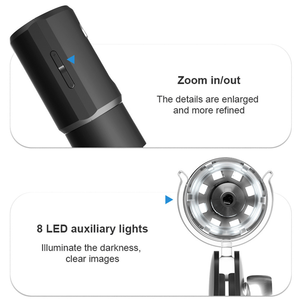 1000X Wireless WIFI Digital Skin Analyzer Machine Scalp Hair Times HD ...