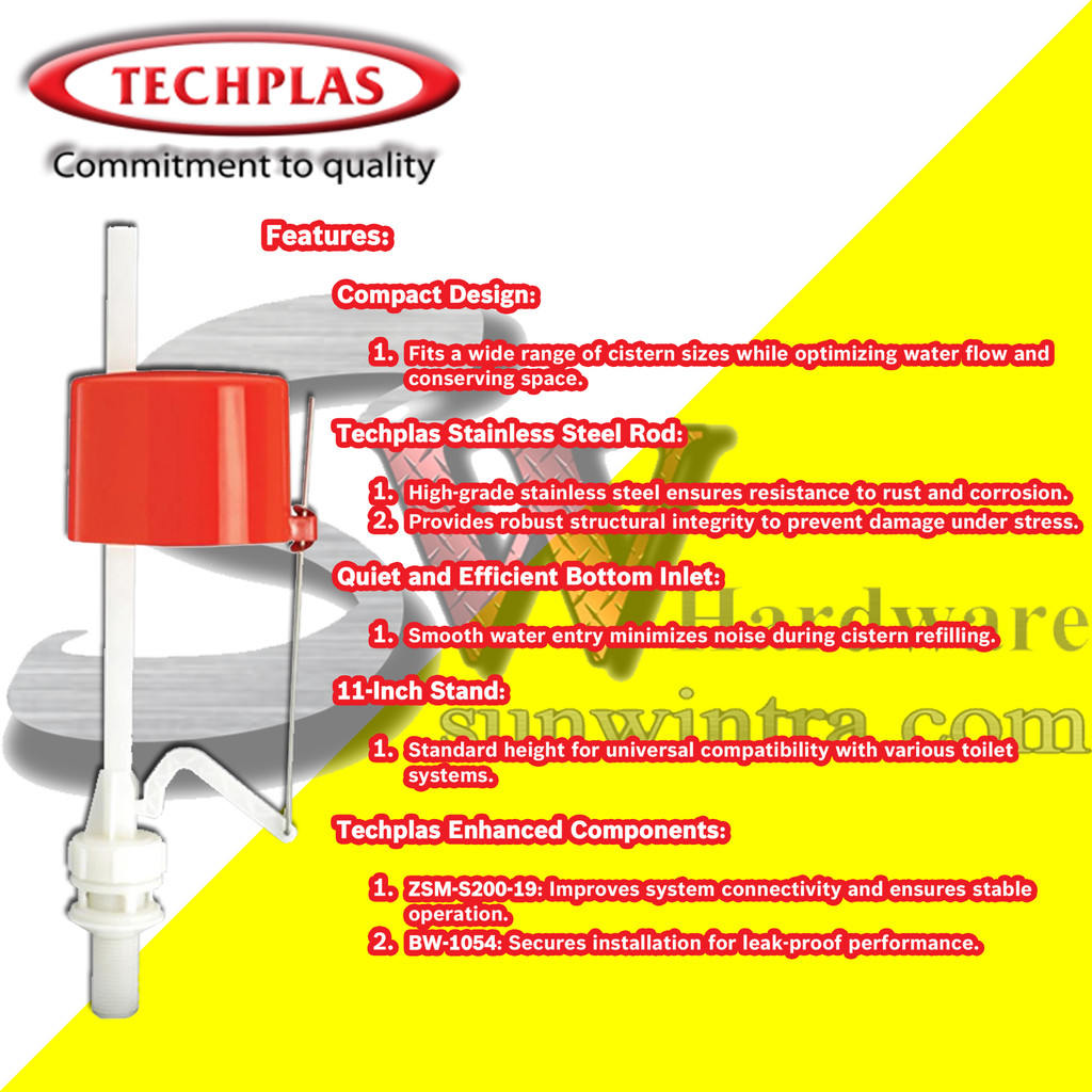 (TECHPLAS) COMPACT BOTTOM INLET VALVE FLOAT VALVE BOTTOM INLET FAI ...