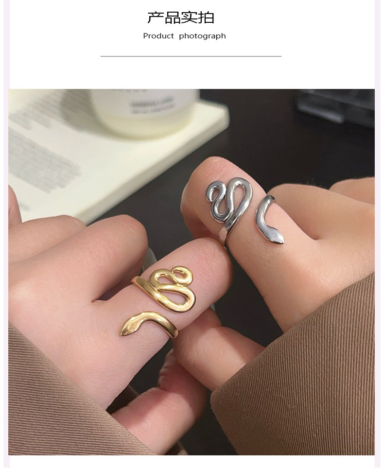 [Purple Heart] Jewelry Winding Snake-Shaped Ring Non-Fade Titanium ...