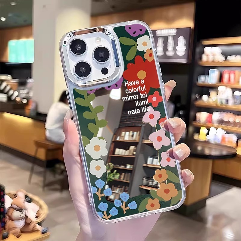 Ins Style Surrounded By Flowers Mirror Phone Case For Vivo V40 V30E V30 ...