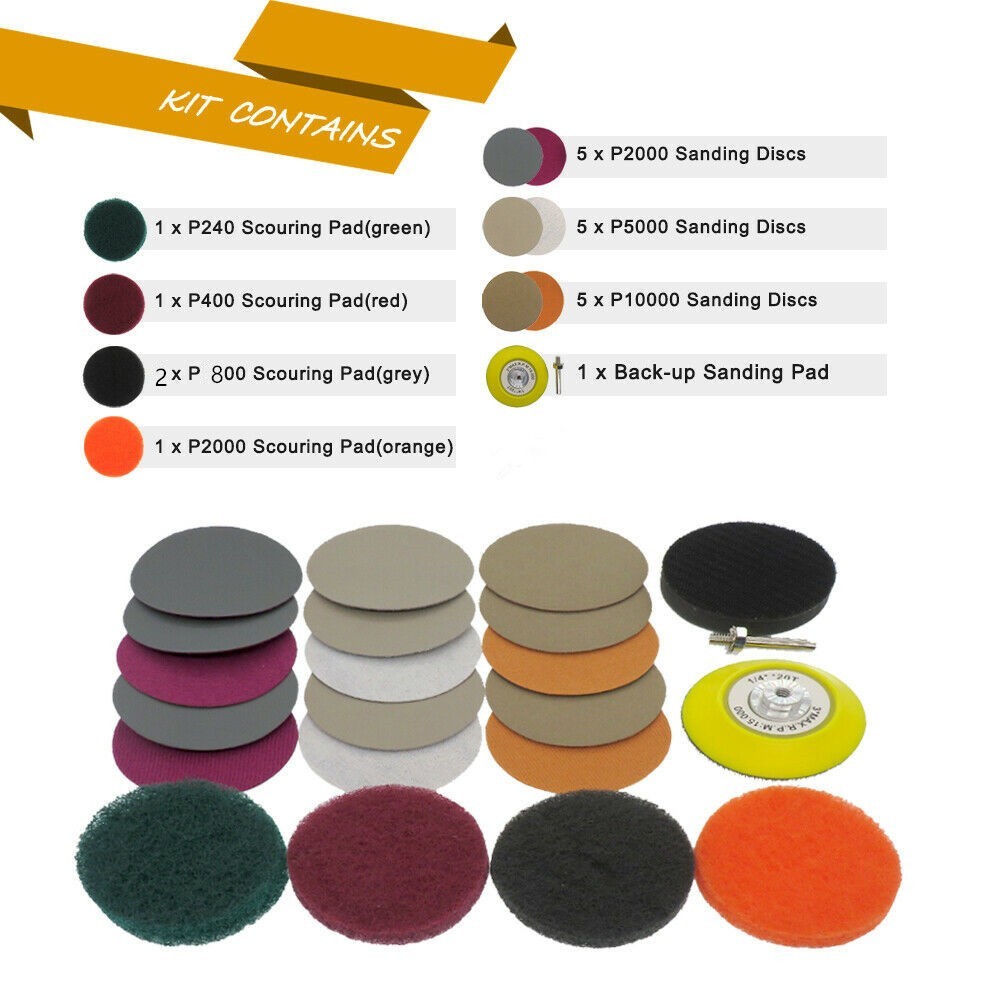 Fast ship ️Car Headlight Polishing Scouring Pad Auto Restoration Kit ...