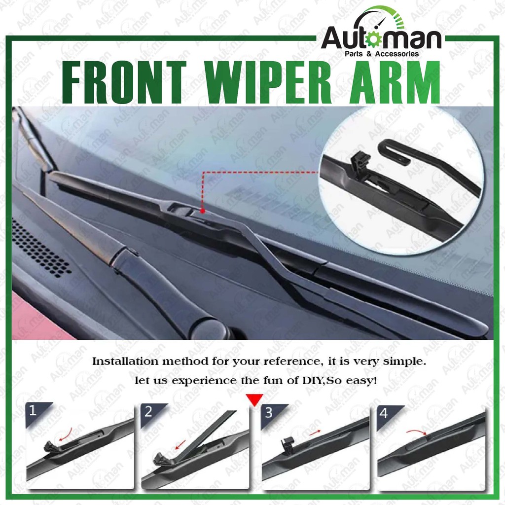 Front Wiper Arm BOSCH Proton Wira Putra Arena Satria Lengan Pengelap Cermin Besar Windscreen ...