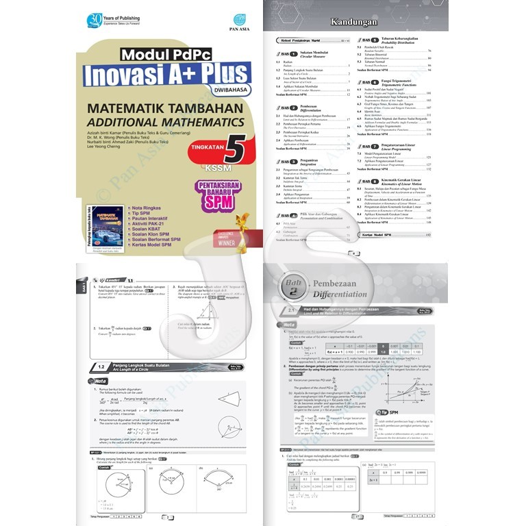 MODUL PDPC INOVASI A+ PLUS MATEMATIK TAMBAHAN / ADDITIONAL MATHEMATICS TINGKATAN 4 & 5 KSSM 2025 ...