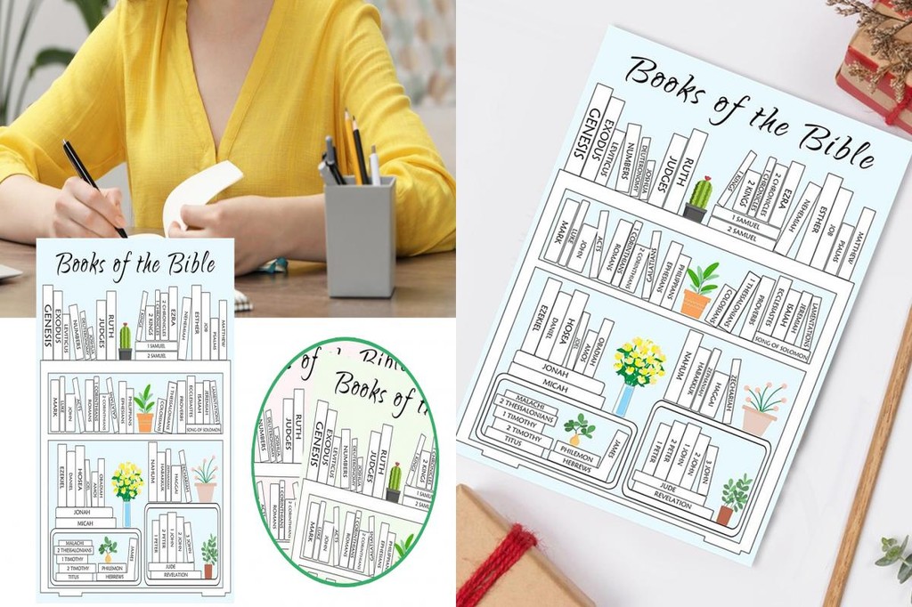 Bible Stickers Christian Bible Book Stickers Set Organize Your ...