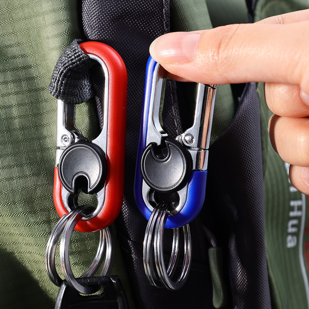 Zinc Alloy Men Keychain Hook - Double Ring Car Fishing Key Ring ...