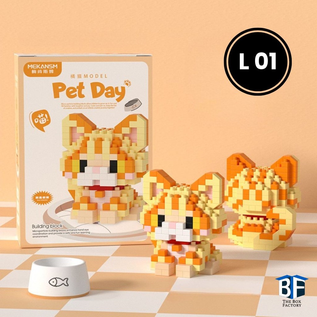 TBF Cat Nano Block Cartoon DIY Mini Toys Gift Hadiah Decoration Model ...