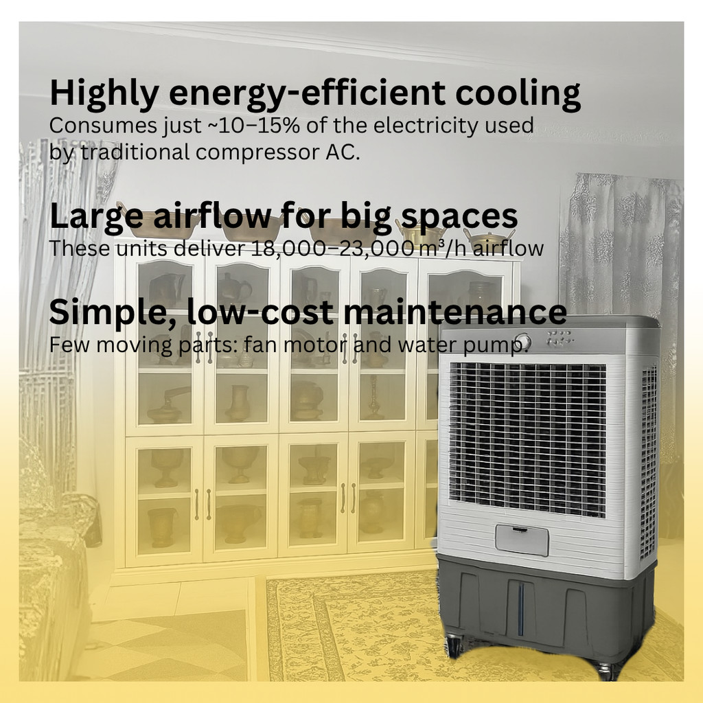 Camel Portable Air Cooler 100L Indoor Aircond with roller wheels 3 ...