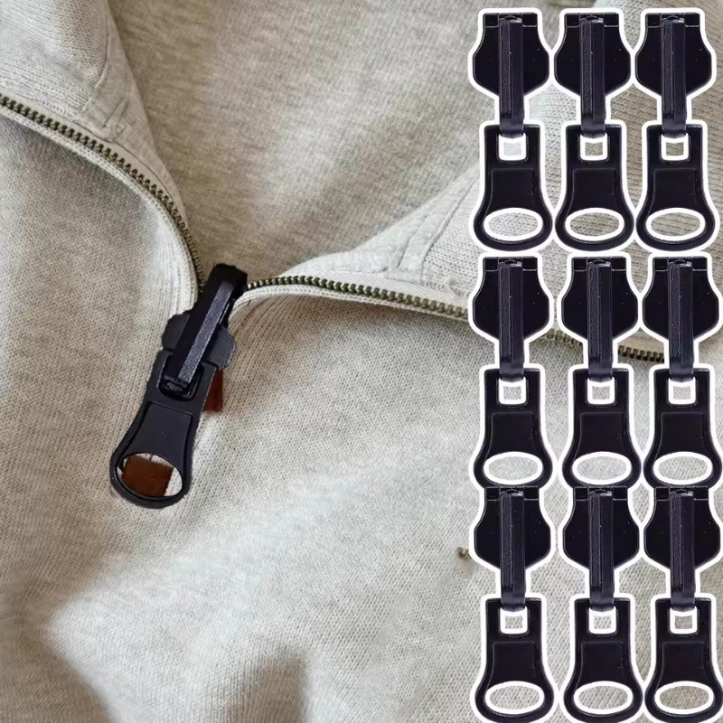 Double Sided Rotating Rail Zippers - Zipper Repair Kit - Black Pull ...