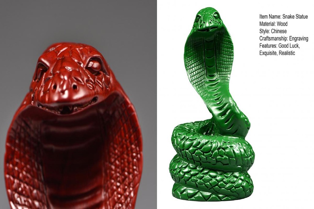 Wooden Snake Figurine Unique Snake Collectible 2025 Chinese New Year ...
