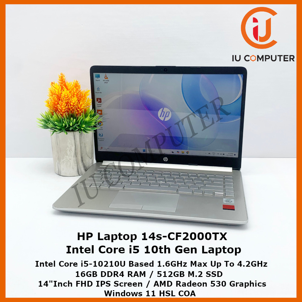 HP LAPTOP 14S-CF2000TX INTEL CORE I5-10210U 16GB RAM 512GB SSD RADEON ...
