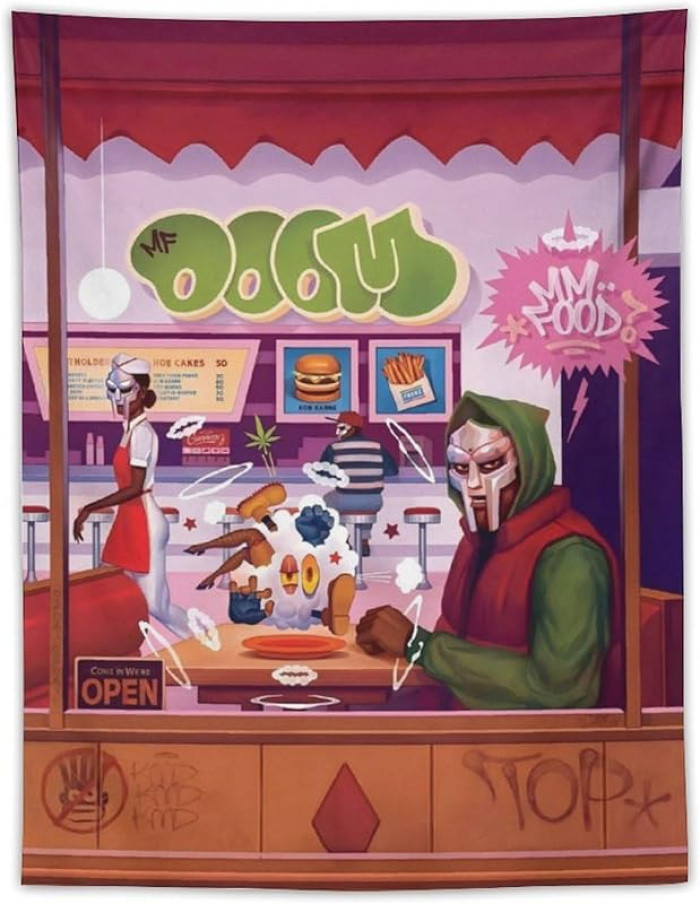 RIP MF DOOM Tapestry Wall hanging cloth room decoration cloth for ...