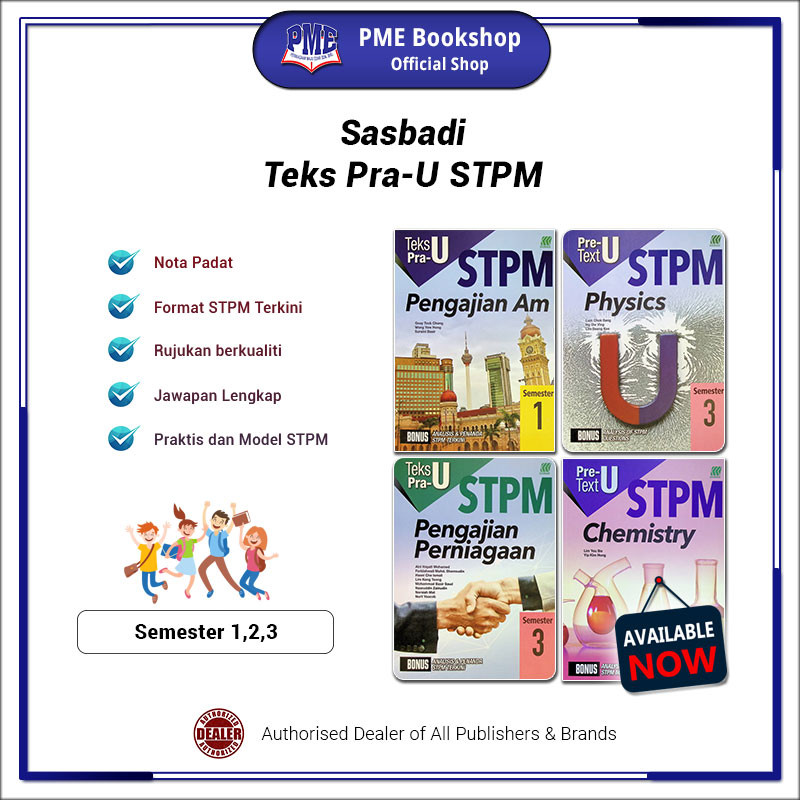 【PME Bookshop】 (2024) Sasbadi: Teks Pra-U/Pre-U Text STPM Semester 1,2,3 | Shopee Malaysia