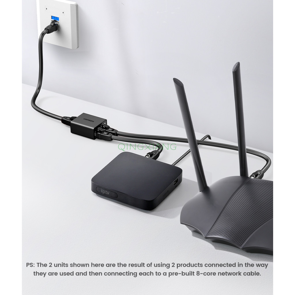 UGREEN RJ45 Splitter 1 to 2 Ethernet Adapter Internet Network Cable ...