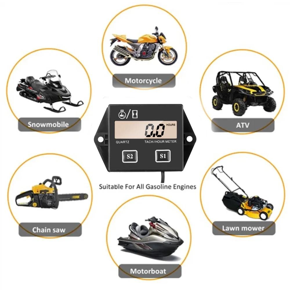 Waterproof Gasoline Engine RPM Speed Gauge Motorcycle Tachometer ...