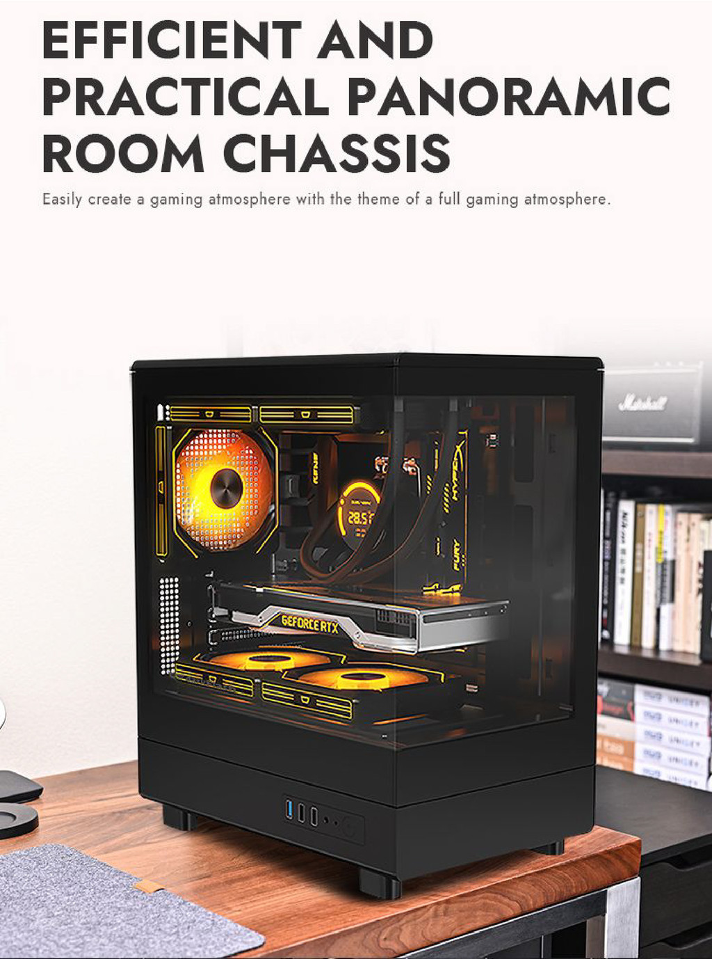 DARKFLASH DB330M MATX PC CASE - BLACK/ WHITE | Shopee Malaysia