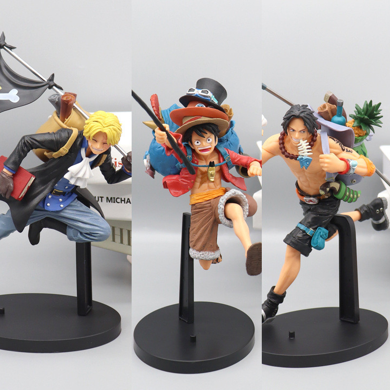 Animation Figure Pirate Sailing Running Backpack Luffy Ace Sabo Model ...