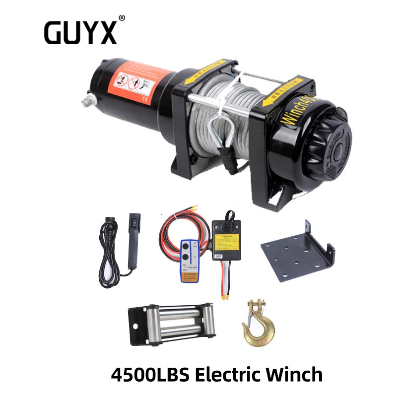 4500LBS 12V Off-road Vehicle Self-rescue Vehicle Winch Hoisting ...